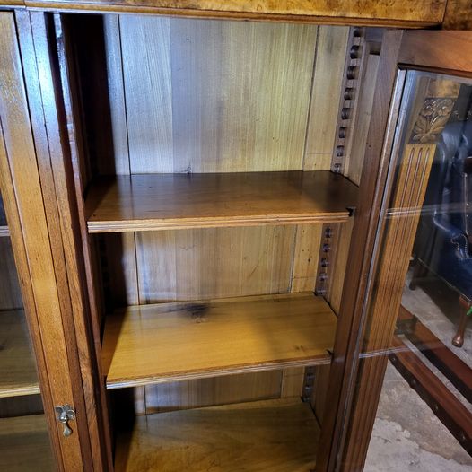 Antique Victorian Eastlake Walnut Bookcase - Beautiful - Long Valley ...