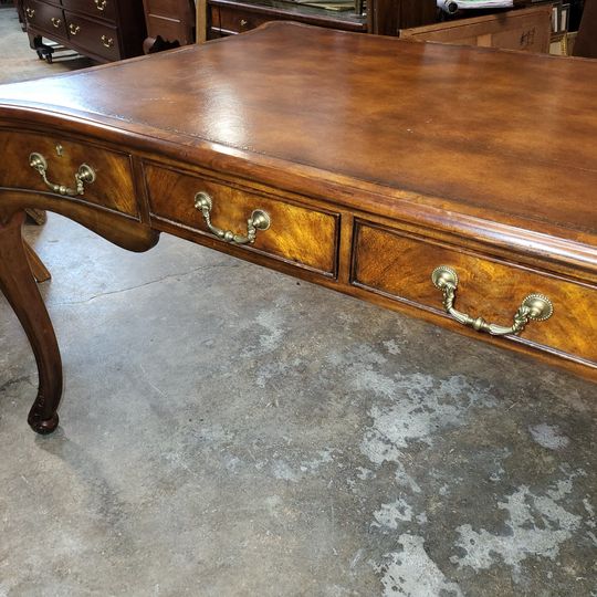 Theodore Alexander Large Partners Style Writing Desk - Mahogany and ...