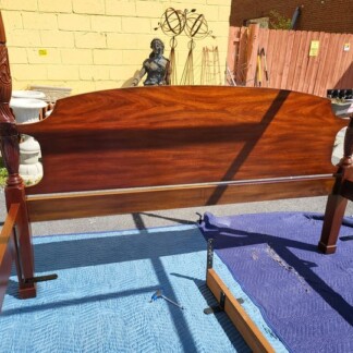 Henkel Harris Mahogany King size Rice Carved Bed w/ Canopy - So Nice ...