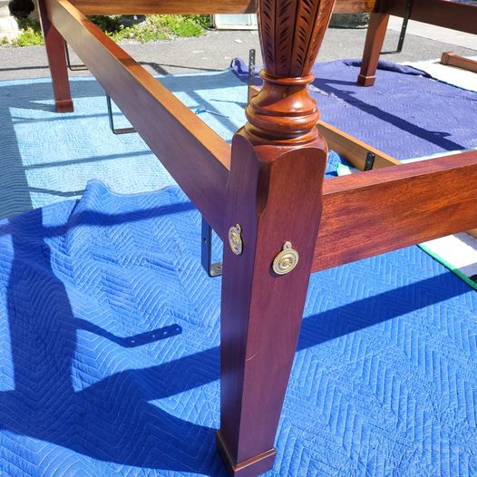 Henkel Harris Mahogany King size Rice Carved Bed w/ Canopy - So Nice ...