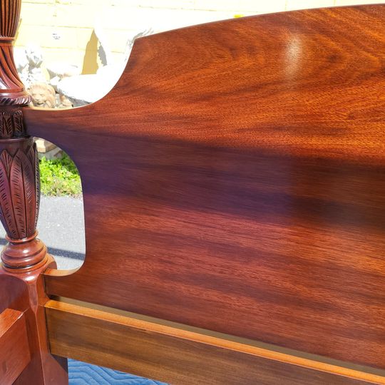 Henkel Harris Mahogany King size Rice Carved Bed w/ Canopy - So Nice ...