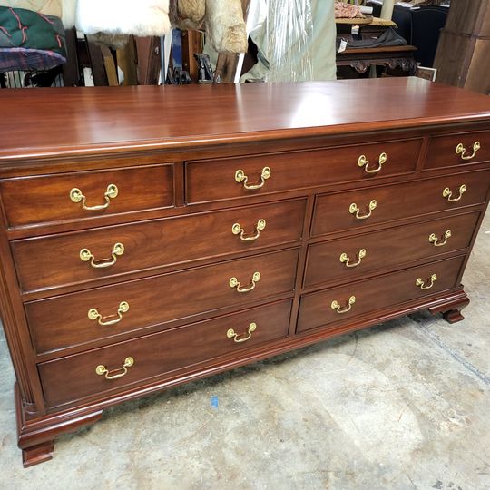 Henkel Harris Solid Black Cherry long dresser - Excellent - Long Valley ...