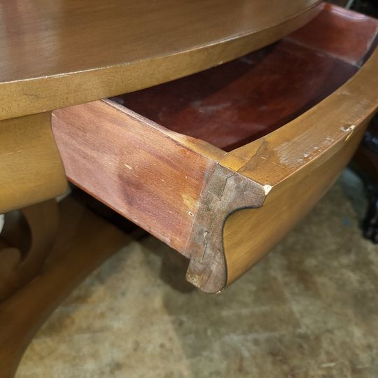 Antique Oval Empire Library Table with a drawer - Excellent Condition ...