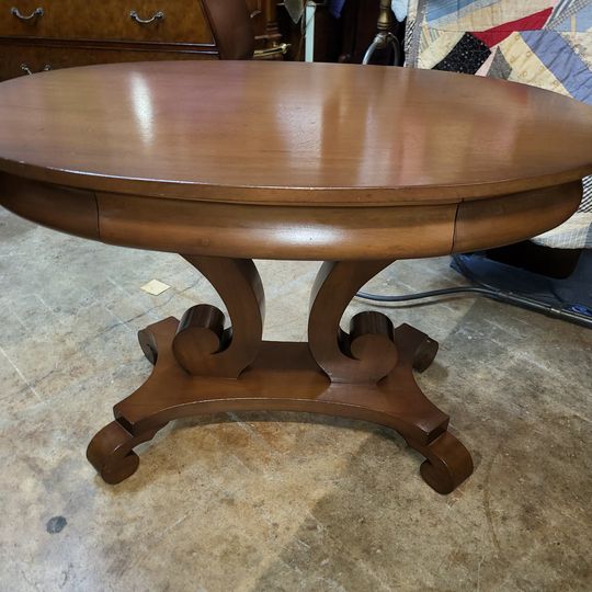 Antique Oval Empire Library Table with a drawer - Excellent Condition ...