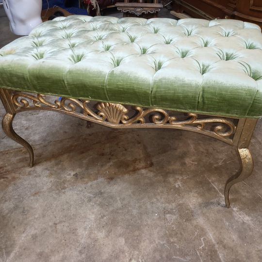 Iron Base Dressing Stool Bench - Beautiful Ladys Window Bench - Long ...