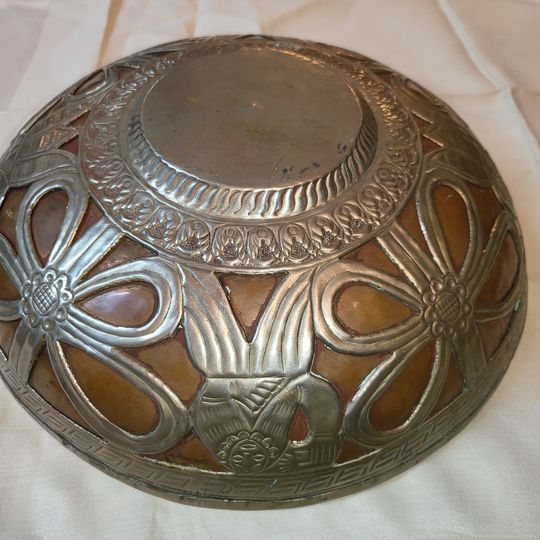 Antique Hand Made Copper Bowl - Beautiful Hand Crafted Details - Long ...