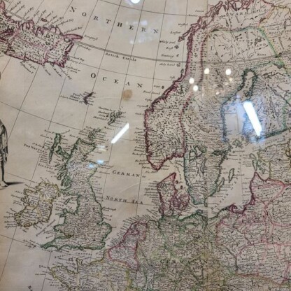 Antique 1708 Map of Europe Beautifully framed and Matted - Excellent ...