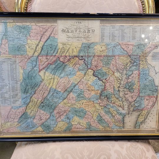 Antique 1836 Map of Maryland - DE, PA and VA - Nice Original Early Map ...
