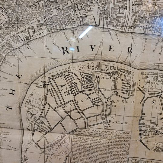 Antique 1720's Map of London - Framed and Matted - Great Map - Long ...