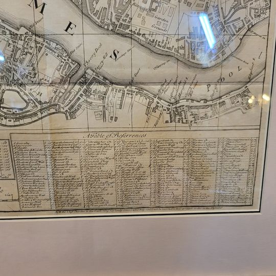 Antique 1720's Map of London - Framed and Matted - Great Map - Long ...