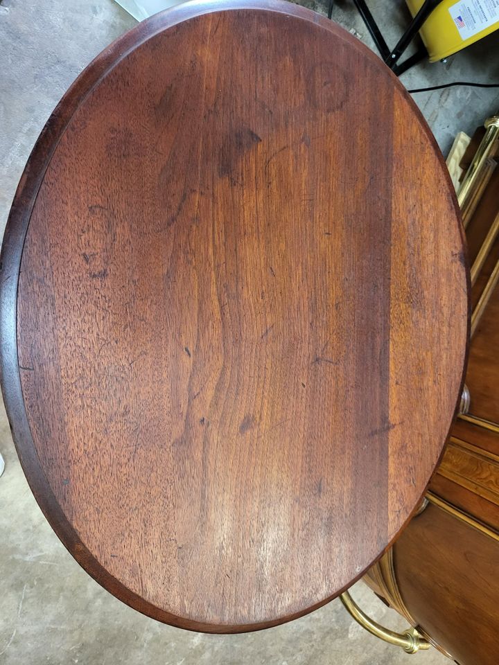 Antique Walnut Oval Side Table - 1800's Victorian - Beautiful - Long ...