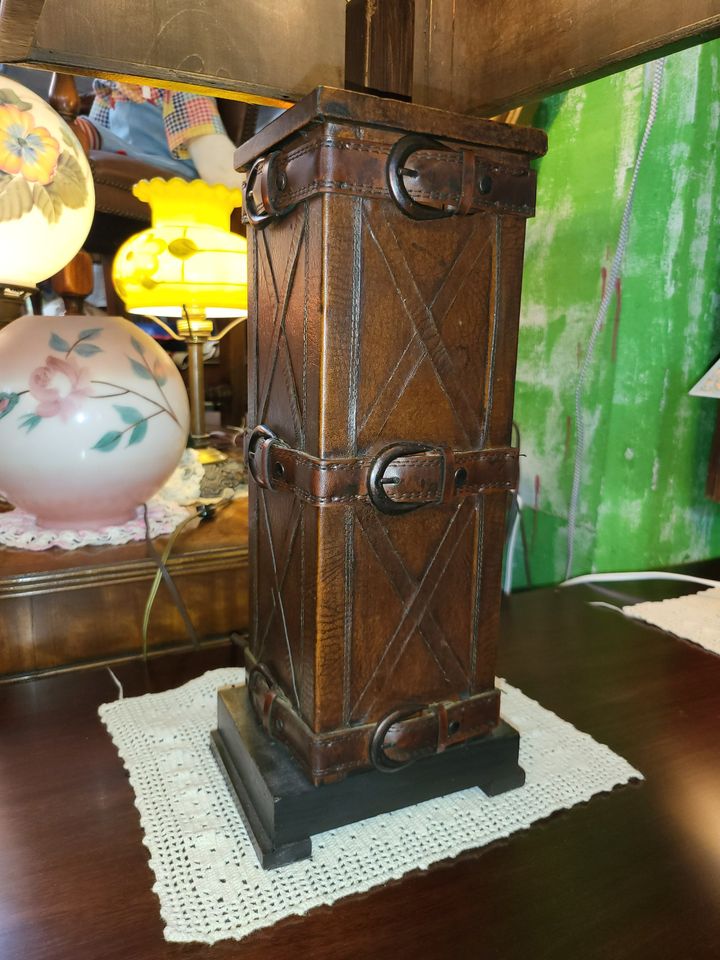 Designer Leather Table Lamp - Very Attractive - Excellent Quality ...