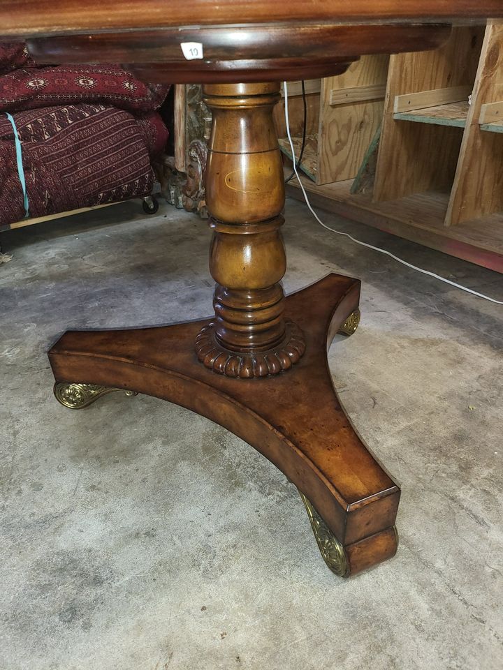 Theodore Alexander Round Dining Table - Birds Eye Maple - Long Valley ...