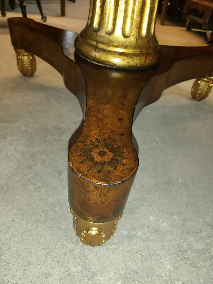 Maitland Smith - Large Round Side Table / Entry Table - Beautiful Woods ...