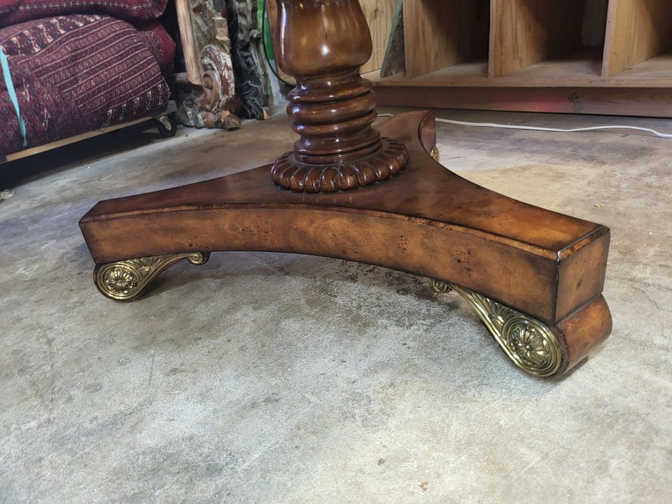 Theodore Alexander Round Dining Table - Birds Eye Maple - Long Valley ...