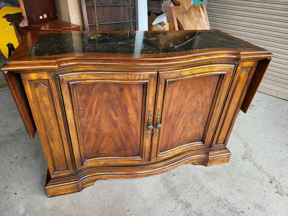 Mahogany Marble Top Server - Designer - Very well made - Long Valley ...