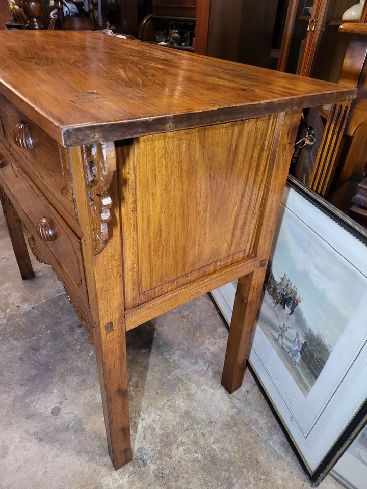 Antique Asian Carved Alter / Server - Beautiful Wood - Long Valley Traders