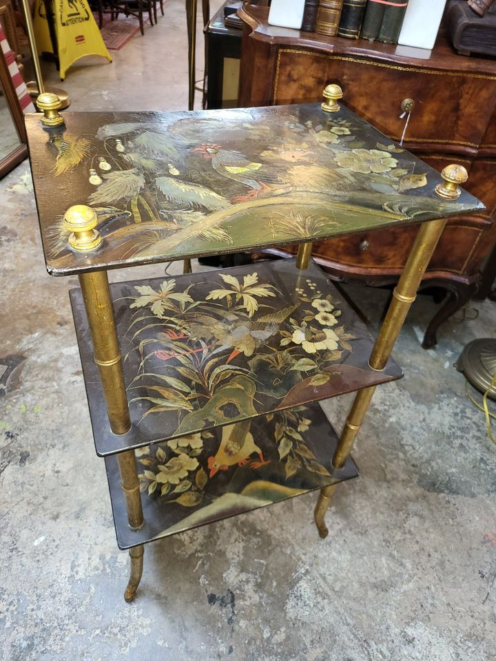 Late 1800's small hand painted side - 3 tier - Beautiful - Long Valley ...