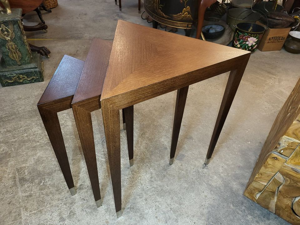 Theodore Alexander 3 Triangle Stacking Side Tables - Long Valley Traders
