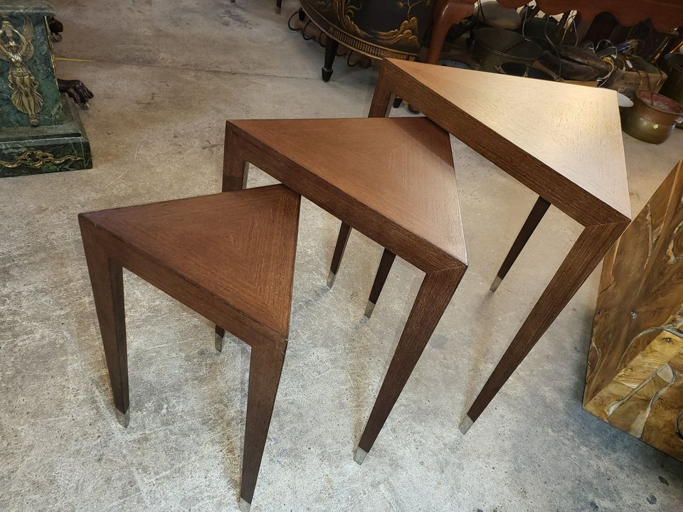 Theodore Alexander 3 Triangle Stacking Side Tables - Long Valley Traders