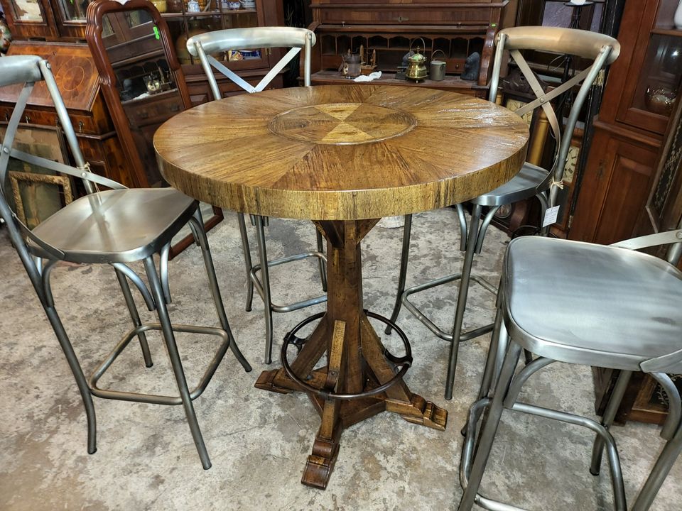 Jonathan Charles tall Bar Pub Table - Solid wood - Casually Country ...