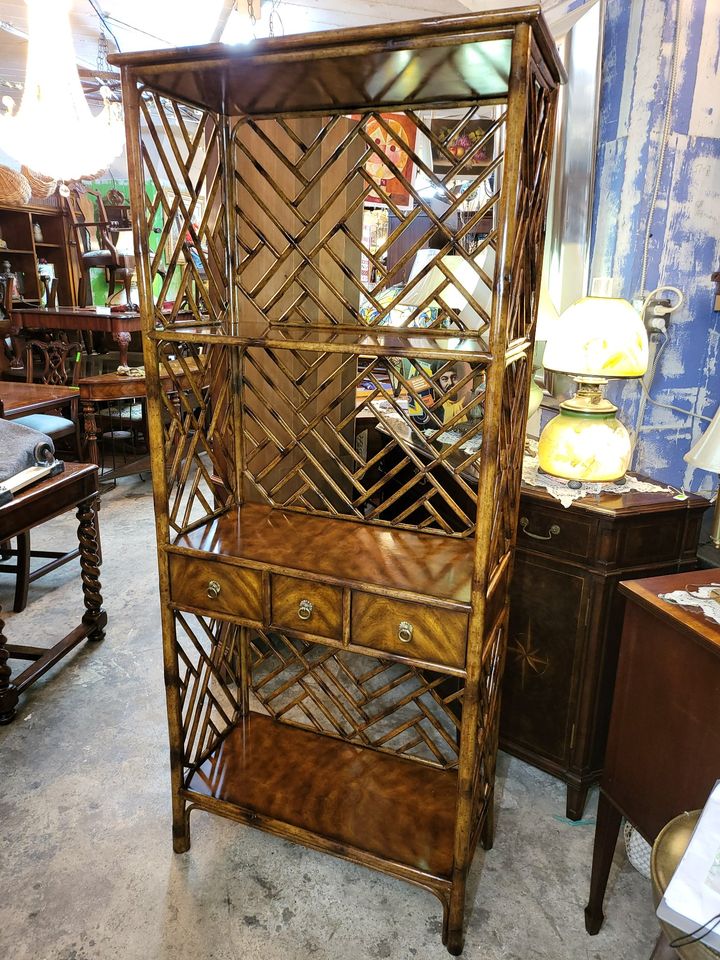 Theodore Alexander Tall Shelf - Solid Wood - Amazing Bookshelf - Long ...