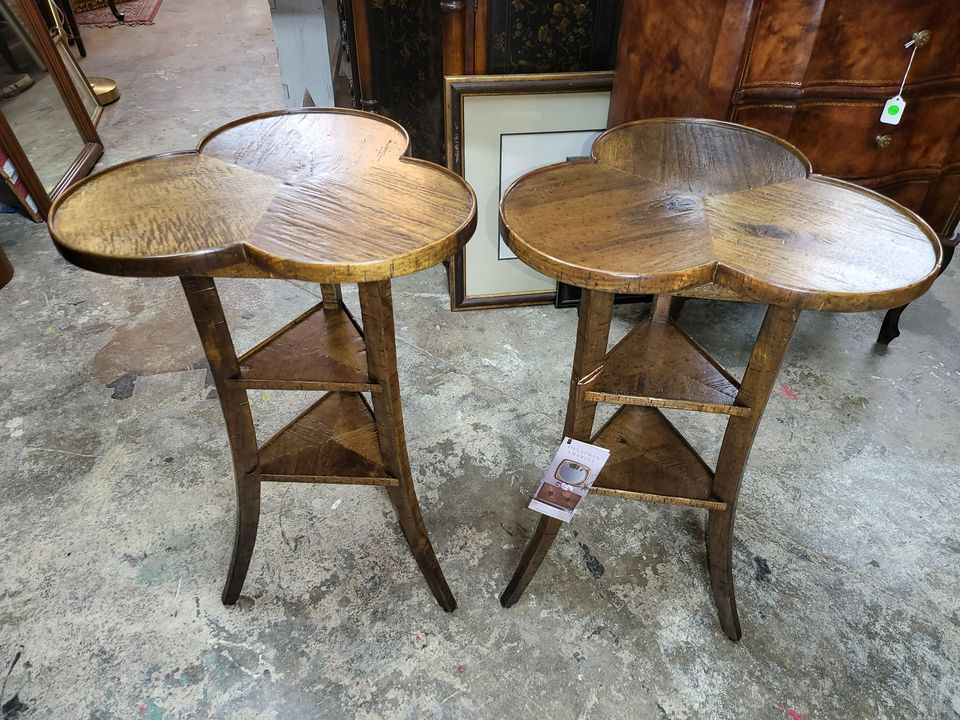 2 Small Jonathan Charles Clover Side Tables - Designer Fine Furniture ...