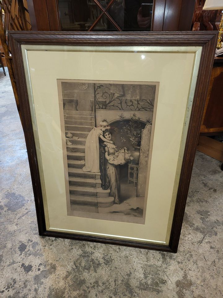 Maude Goodman Original Framed 1892 Lithograph Painting Art "Taller Than ...