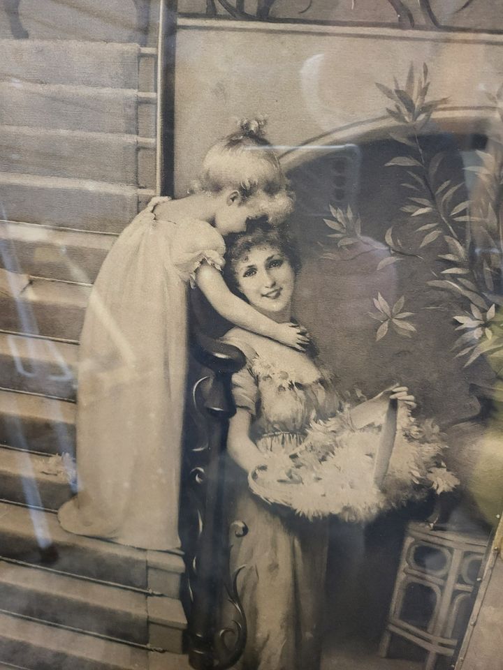 Maude Goodman Original Framed 1892 Lithograph Painting Art "Taller Than ...