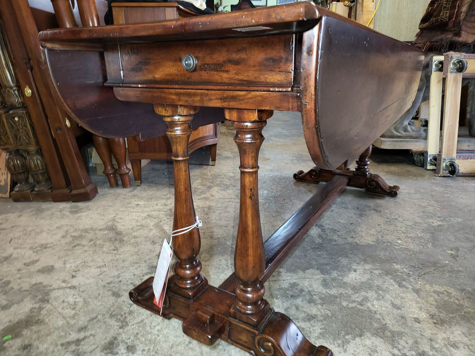 Theodore Alexander Solid Reclaimed Mahogany Wood Harvest Tressel Dining ...