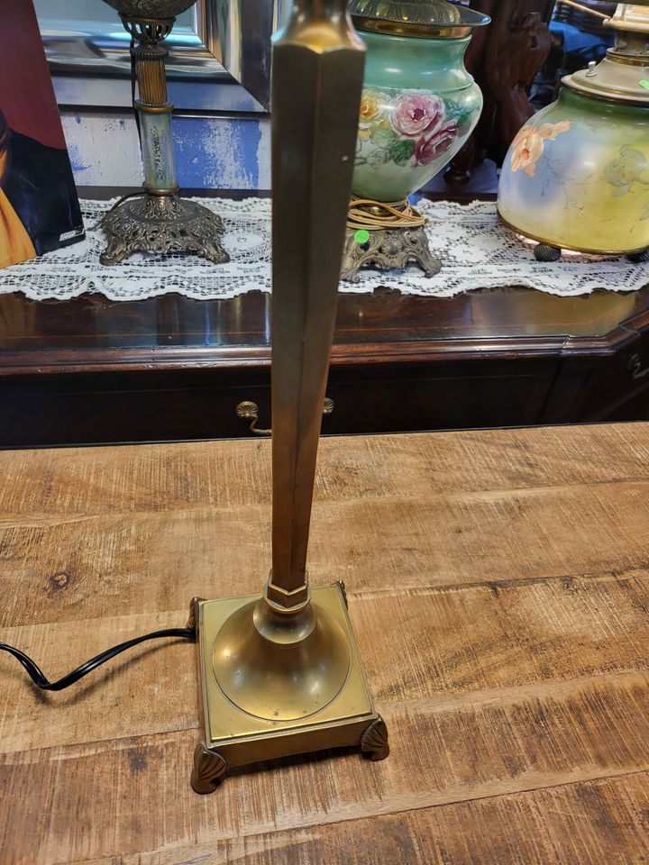 Vintage Heavy Brass Tall Table Lamp - Elegant - Excellent - Long Valley ...