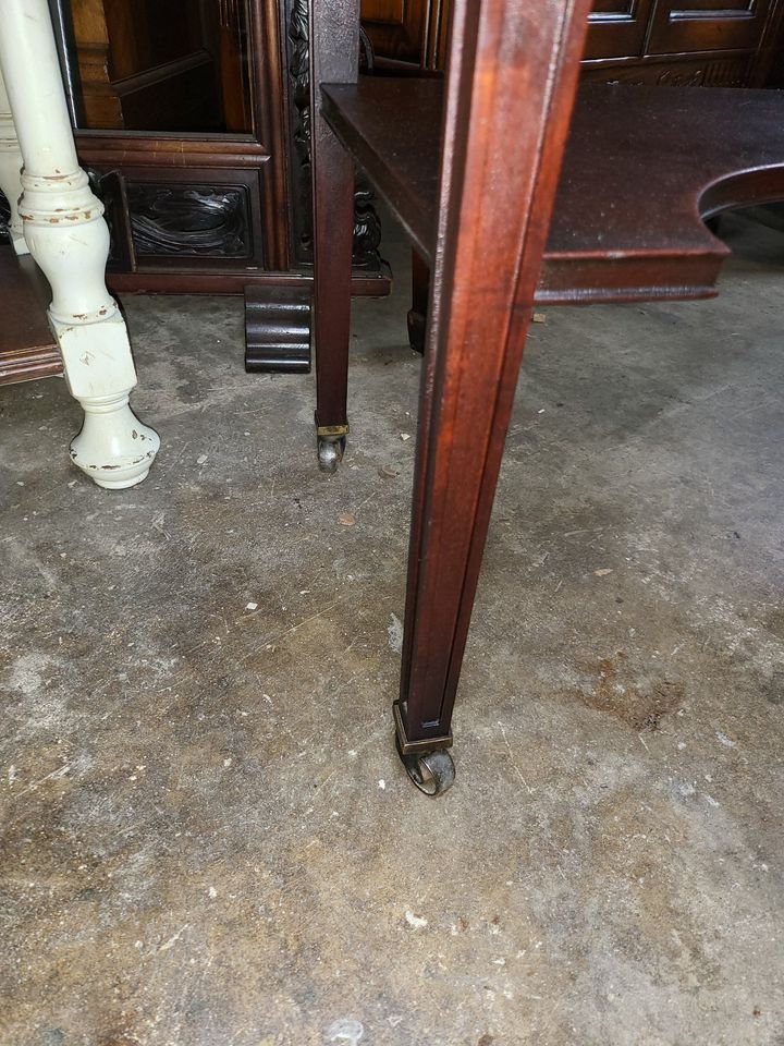 Antique Mahogany Server Table - Flame Mahogany Wood - Long Valley Traders