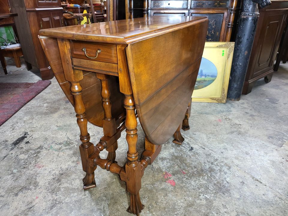 Theodore Alexander Mahogany Drop Leaf Dining Table - Designer and Well ...