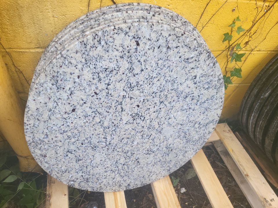 28" Round GRANITE TABLE TOP - White .75 thick - NEW - Long Valley Traders