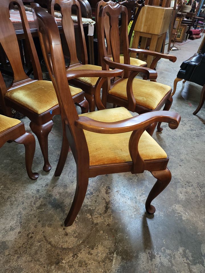 6 Henkel Harris Black Cherry Dining Chairs - Long Valley Traders