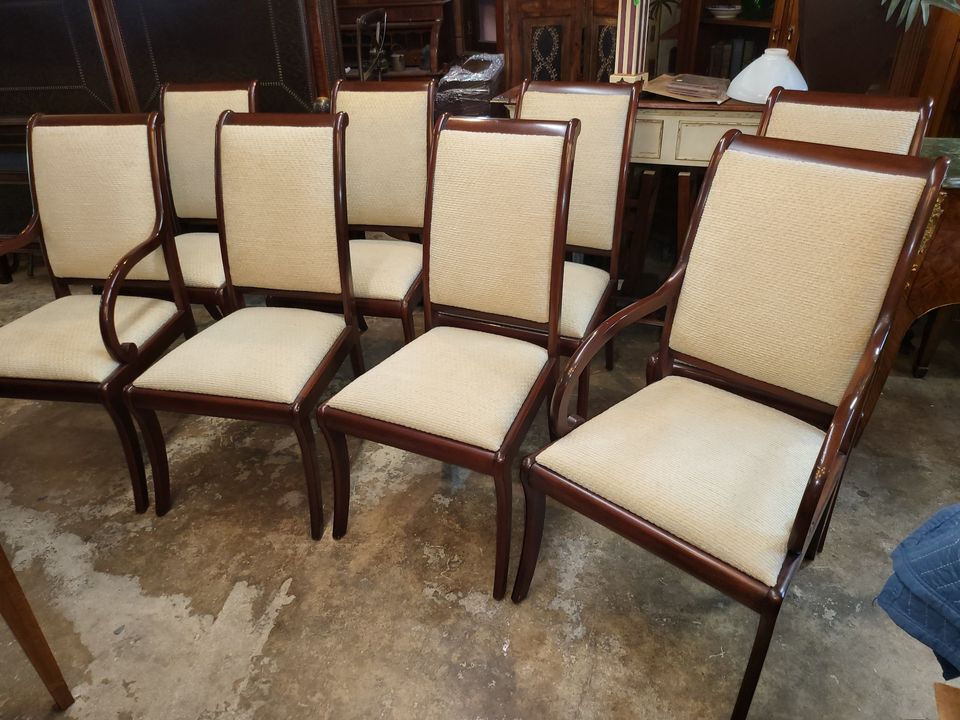 8 Henkel Harris Mahogany Dining Chairs - Excellent Condition - Long ...