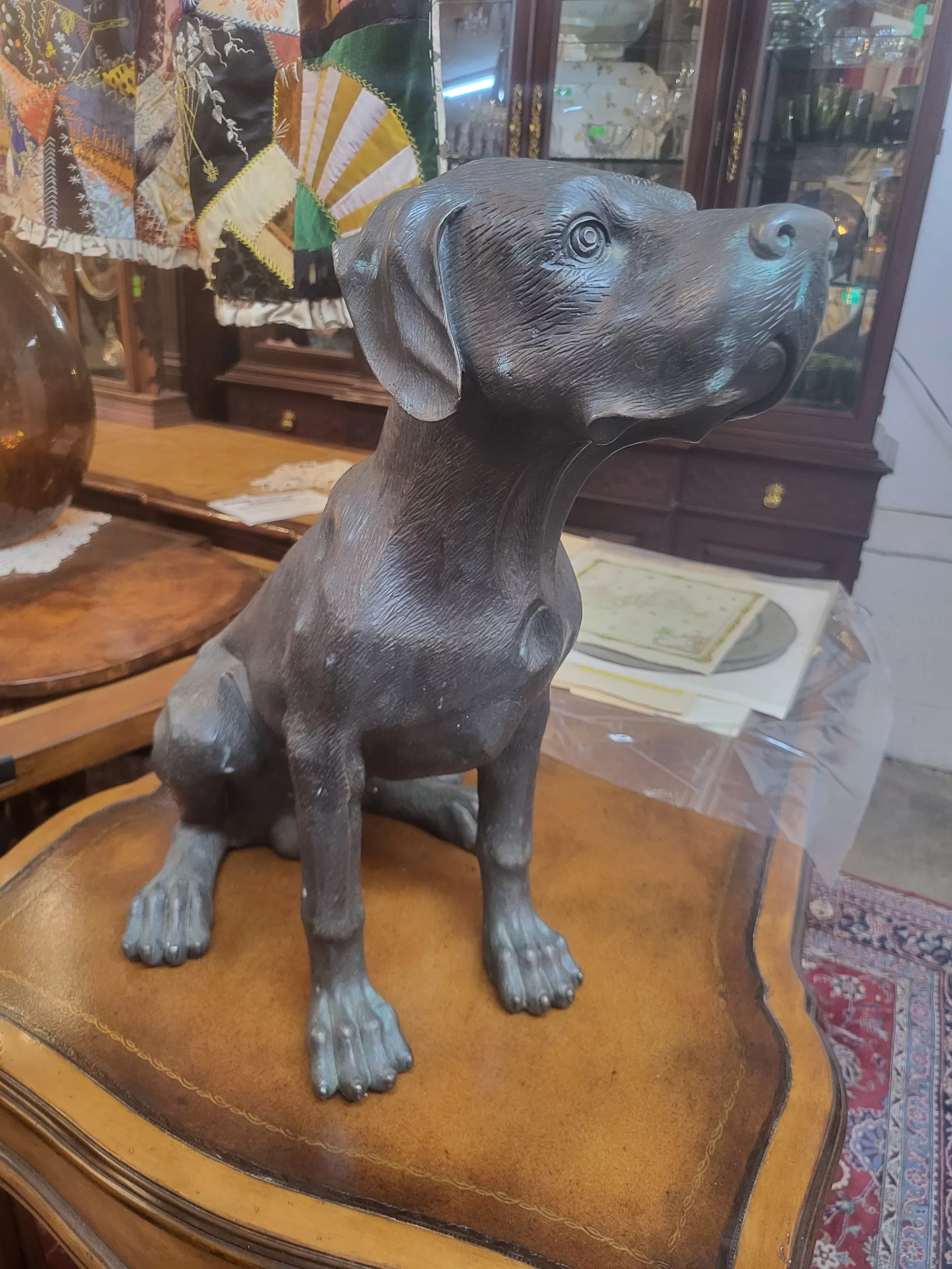 Bronze Lab Puppy Dog Statue - Long Valley Traders