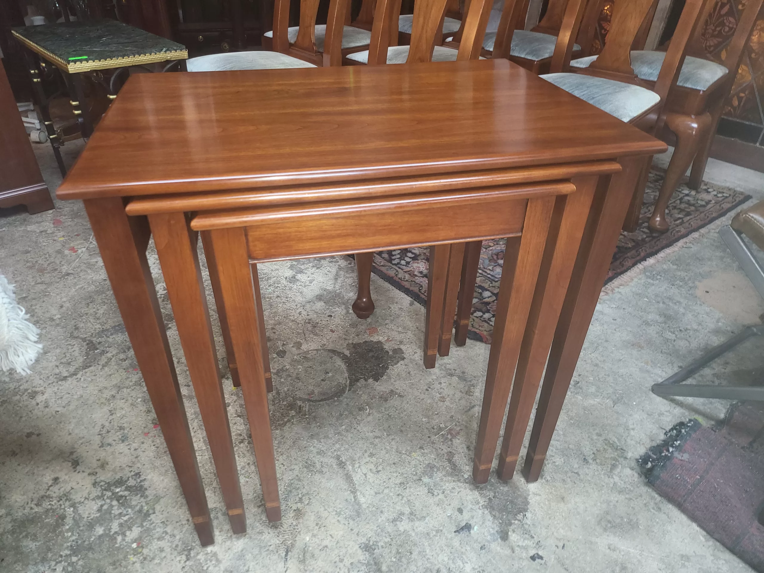 Henkel Harris Cherry Stacking Tables - Long Valley Traders