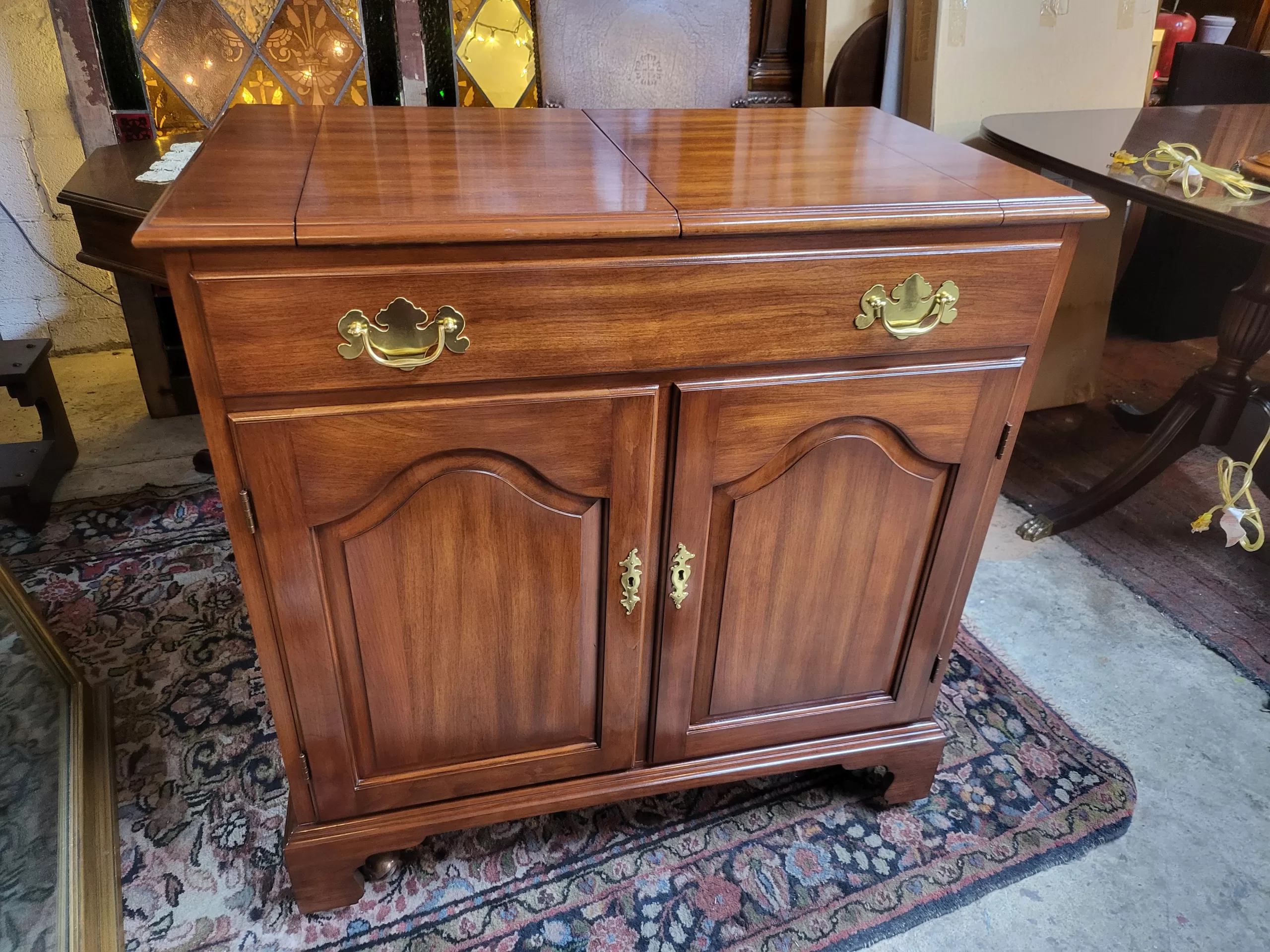 Henkel Harris Cherry Flip Top Bar Server - Long Valley Traders