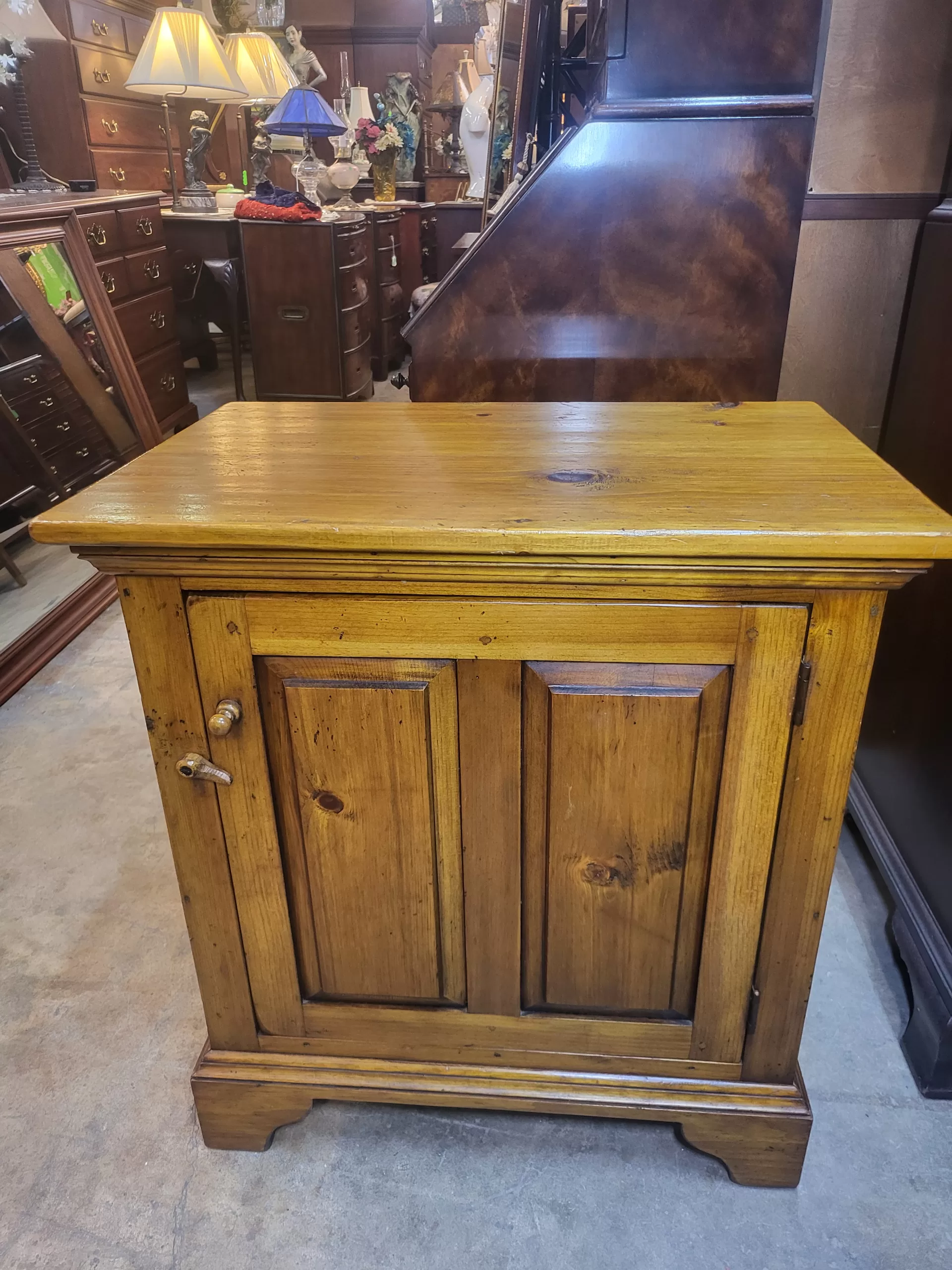 Antique Style Handmade Pine Cabinet - Long Valley Traders