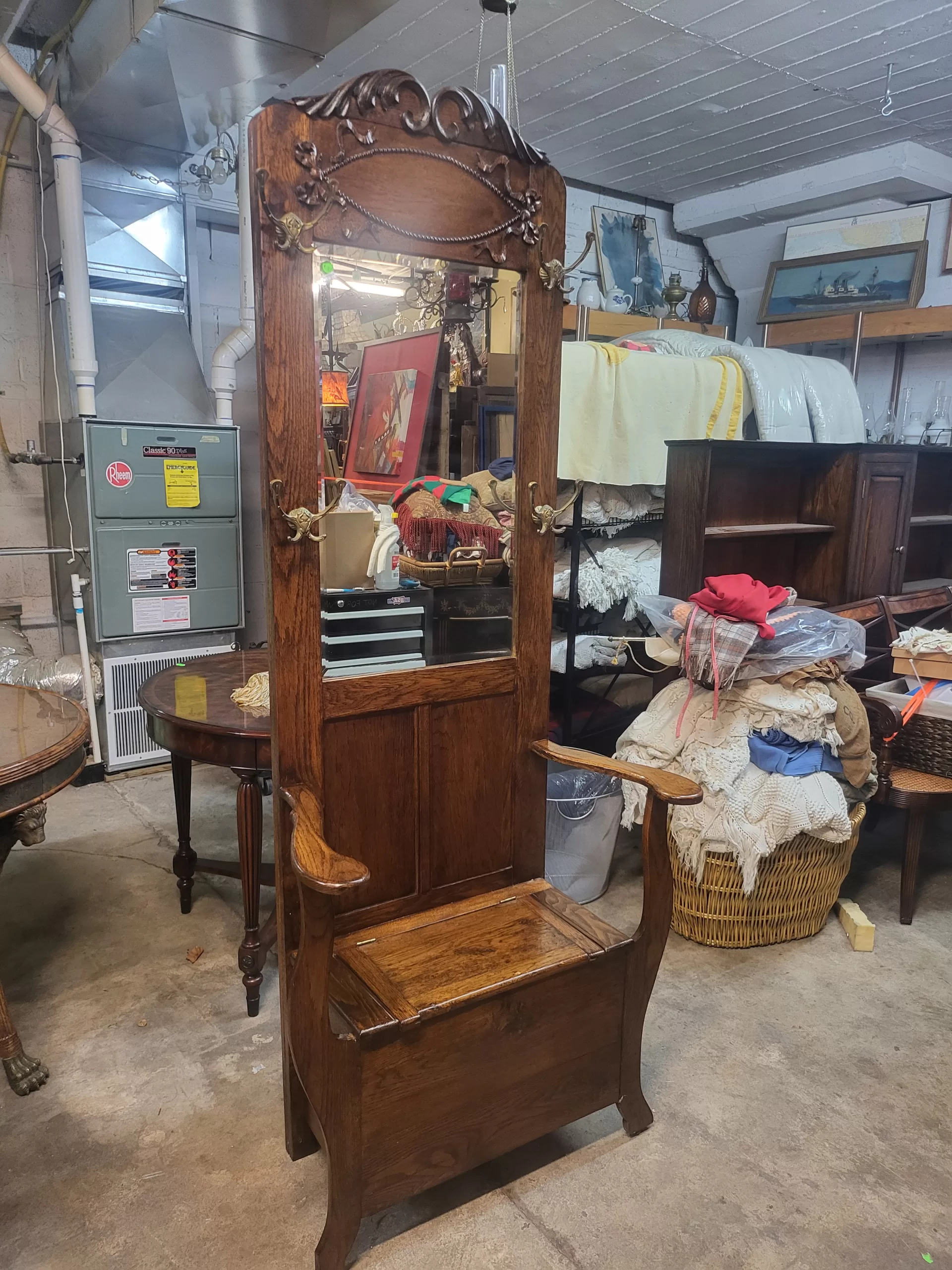 Antique Hall Tree - Long Valley Traders