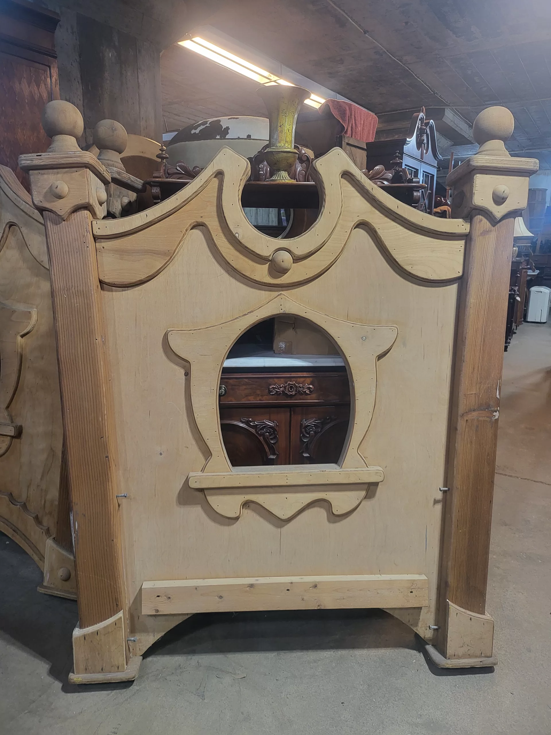 Rare Handmade Sturdy Wood Headboard Created by Disney Company Set ...