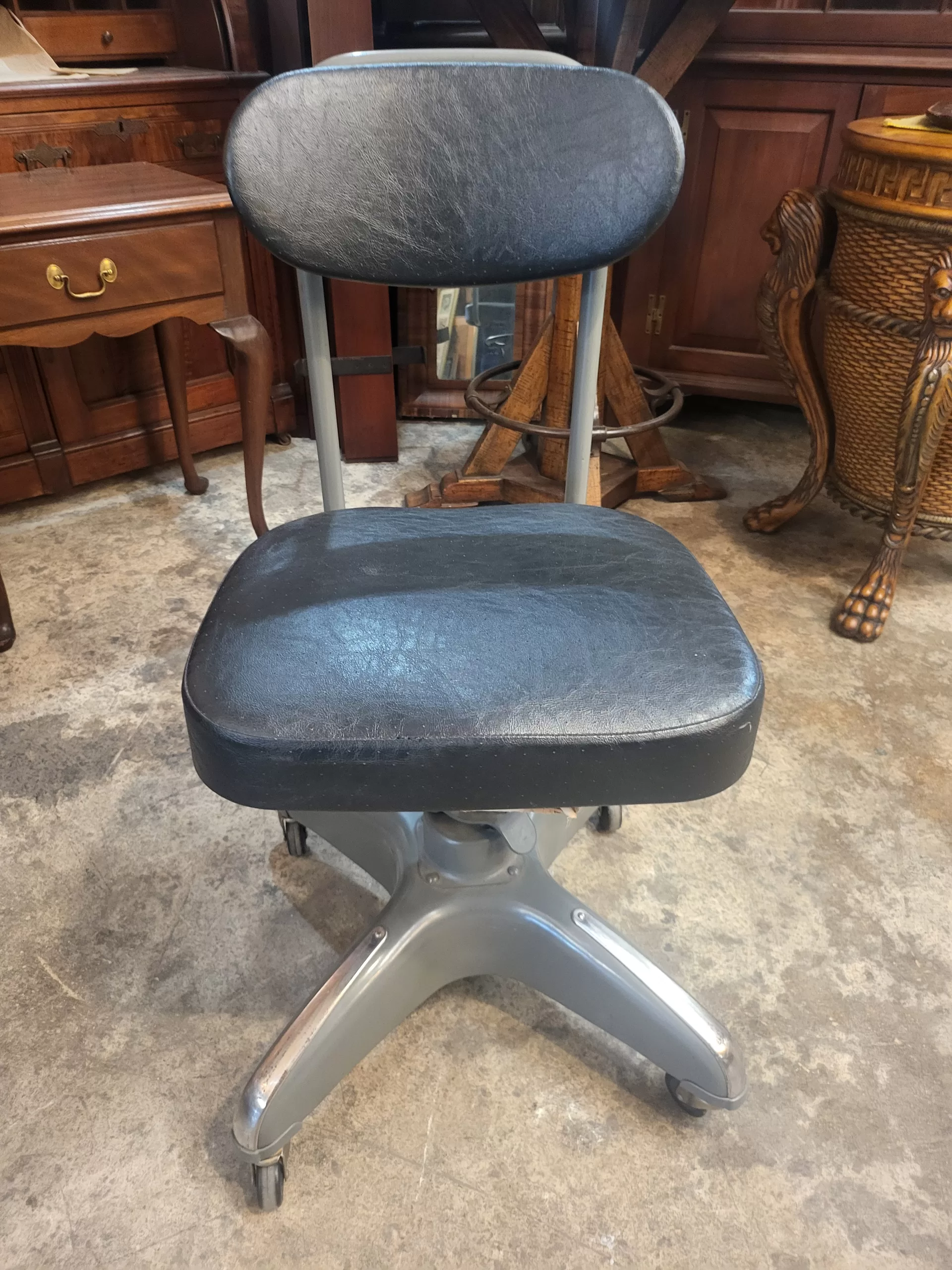 Cosco Gray Industrial / Retro Desk Chair - Long Valley Traders
