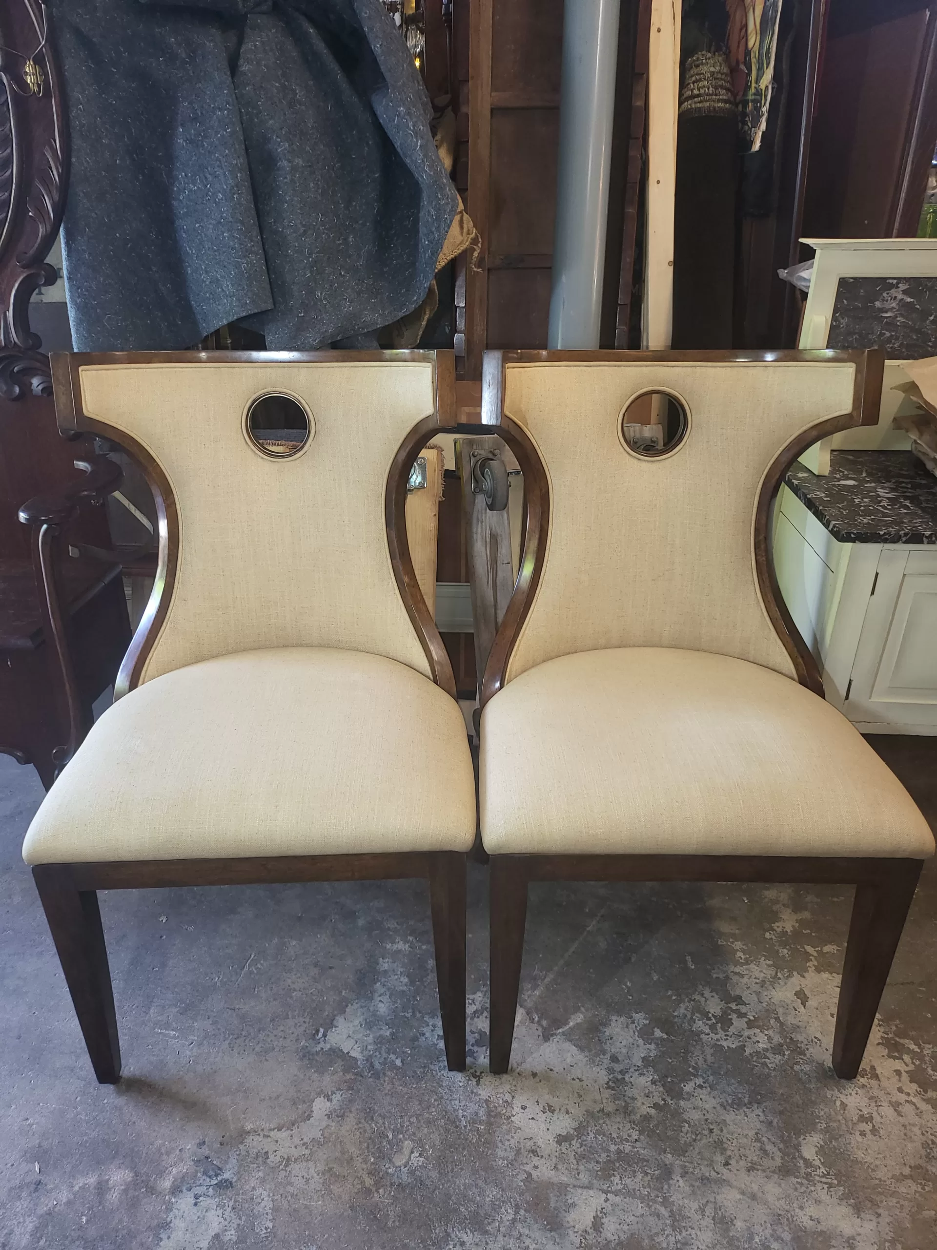 2 Large Designer Jonathan Charles Modern Chairs - Long Valley Traders