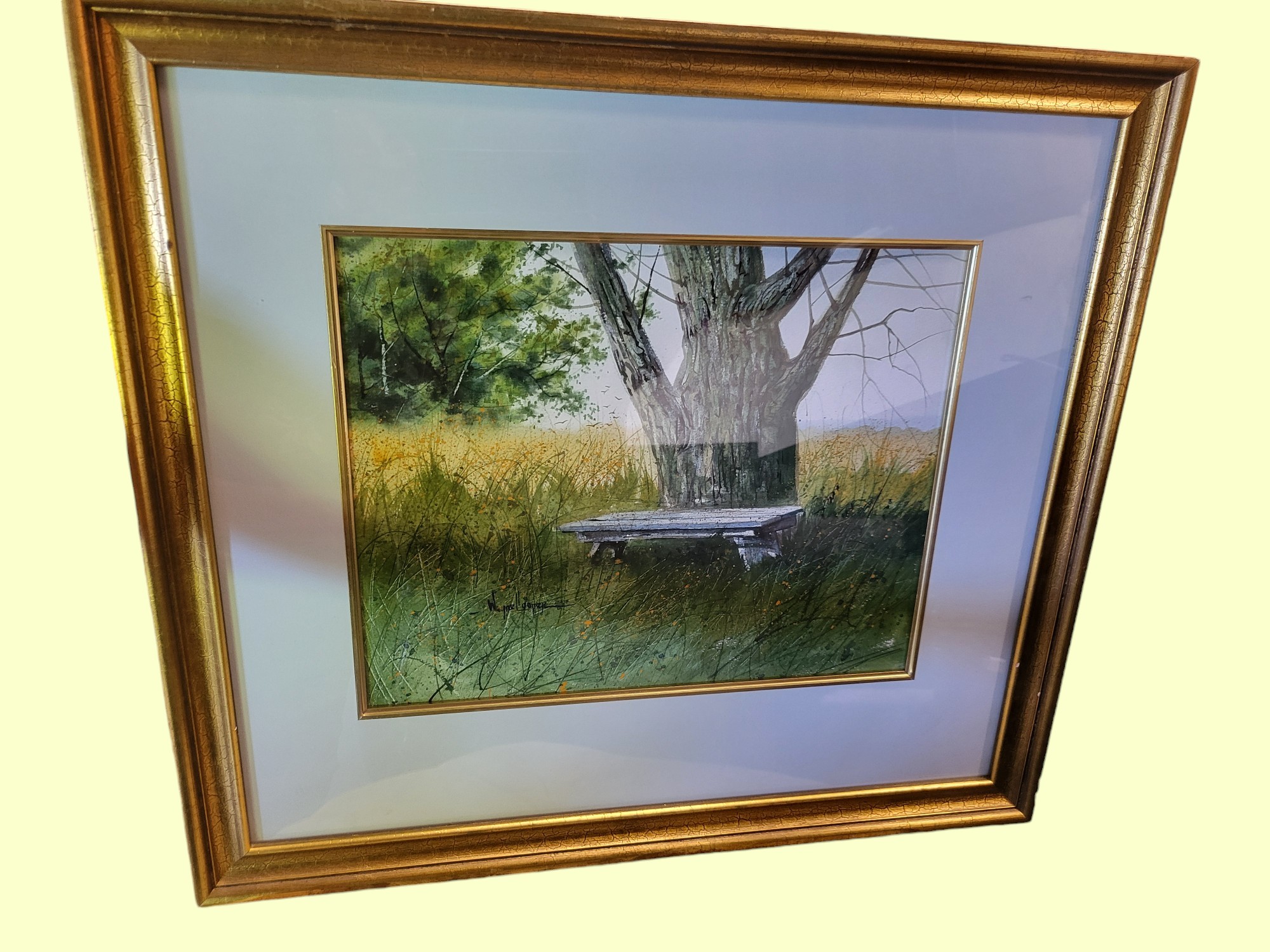 Original Signed Wayne Cooper Nature Print - Long Valley Traders
