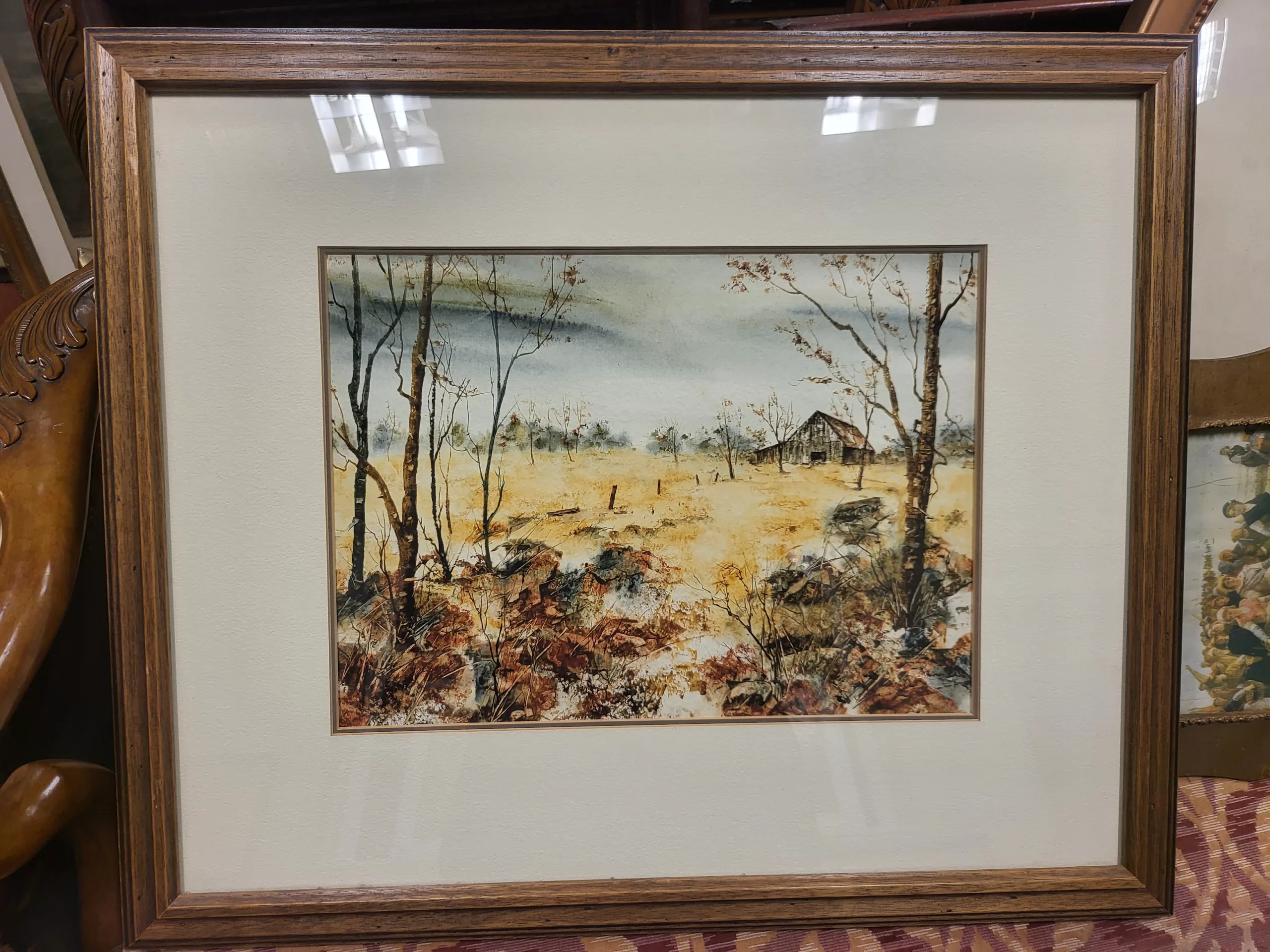 Original Watercolor of Country Barn by Hope Bucher - Long Valley Traders