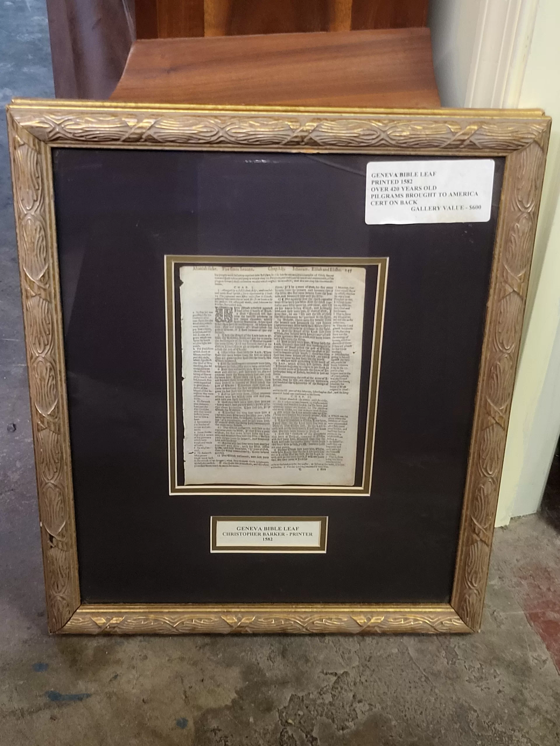 Antique Original Leaf / Page from the Geneva Bible - 1592 - Long Valley ...