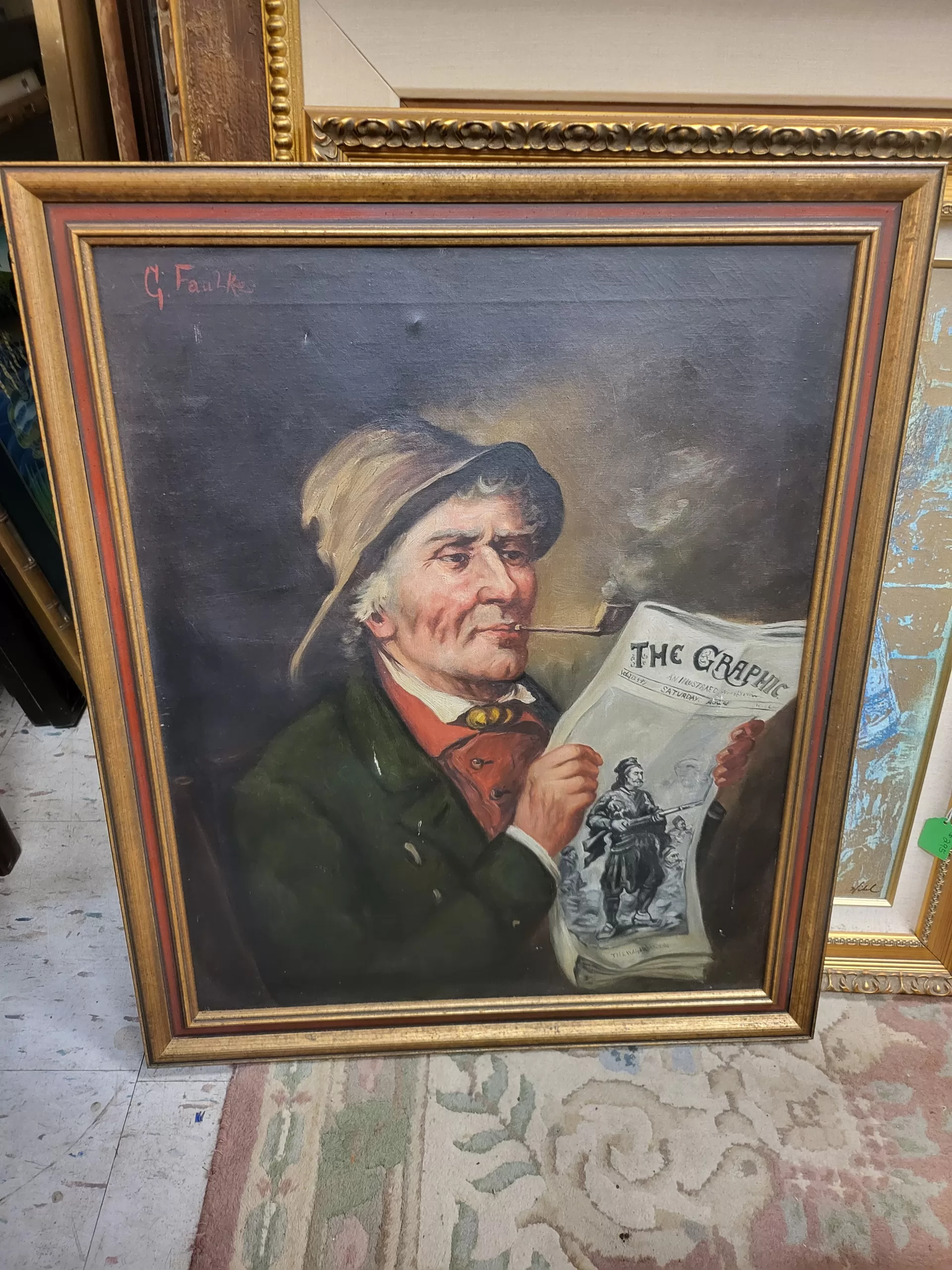 Original Art Late 19th Century Oil on Canvas by G. Faulke - British Man ...