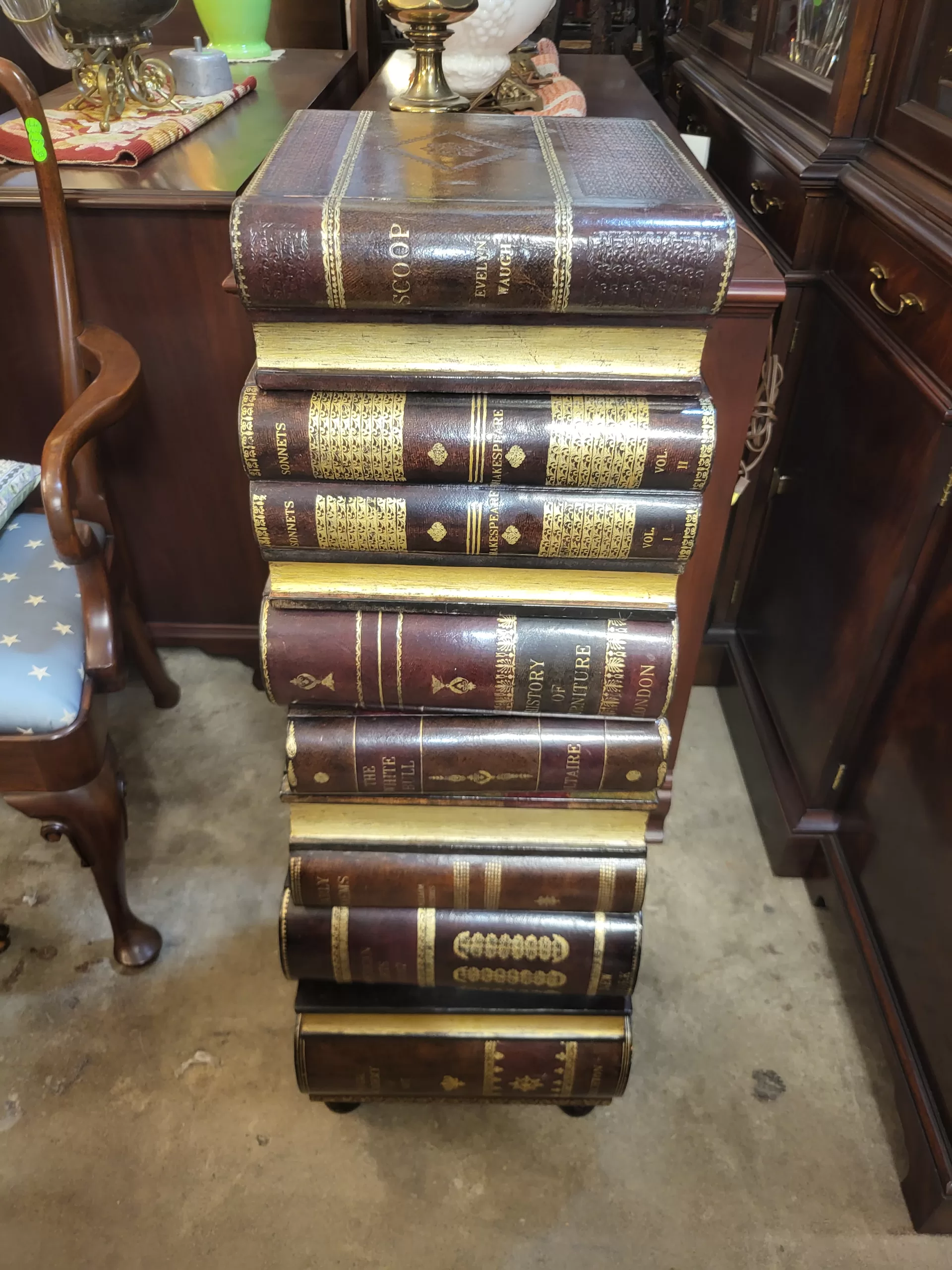 Maitland Smith Gold Painted Tooled / Leather Wrapped Library Style Lamp ...