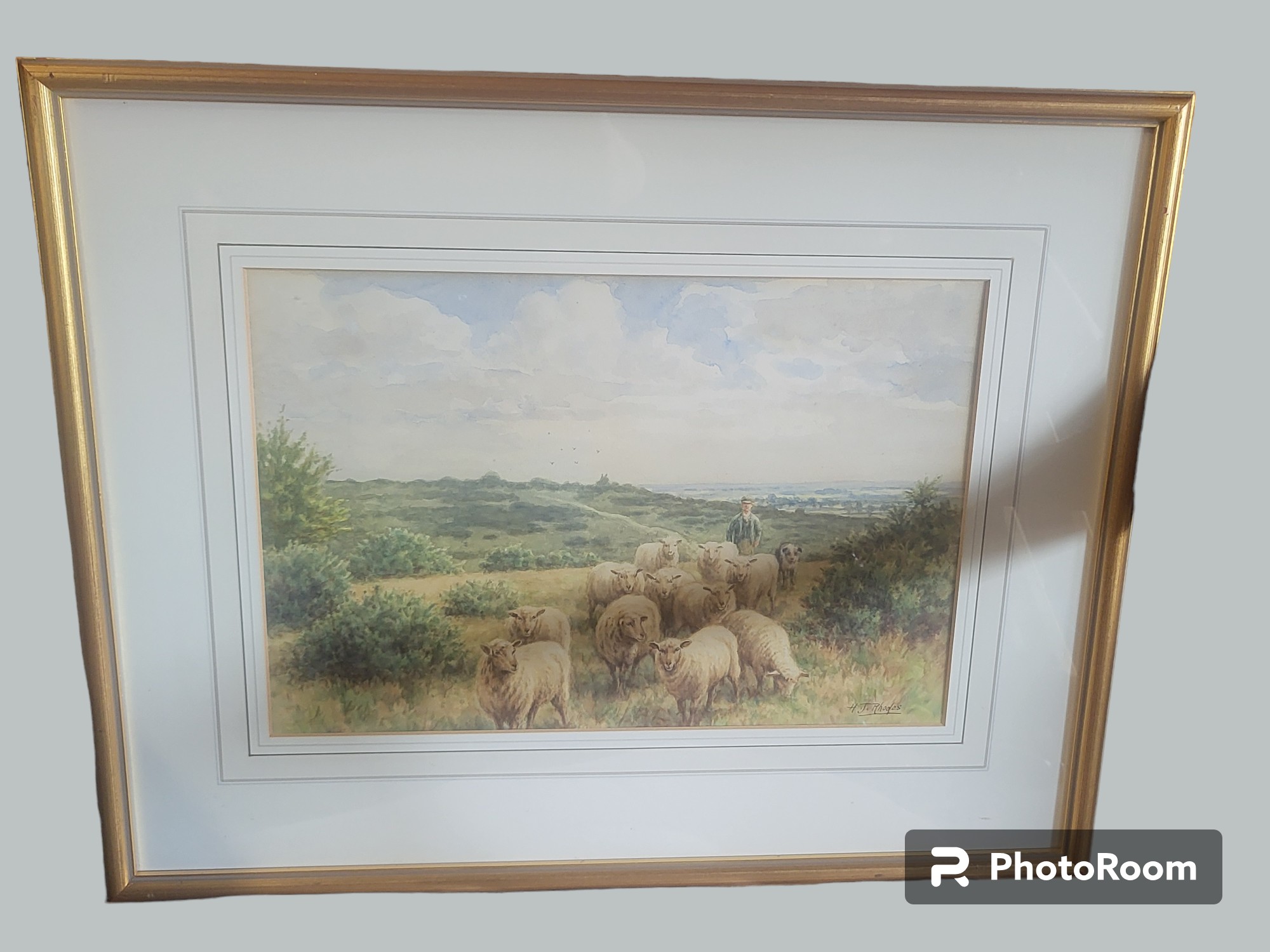 Original Art Framed and Signed Painting Titled, "Changing Pastures" by ...
